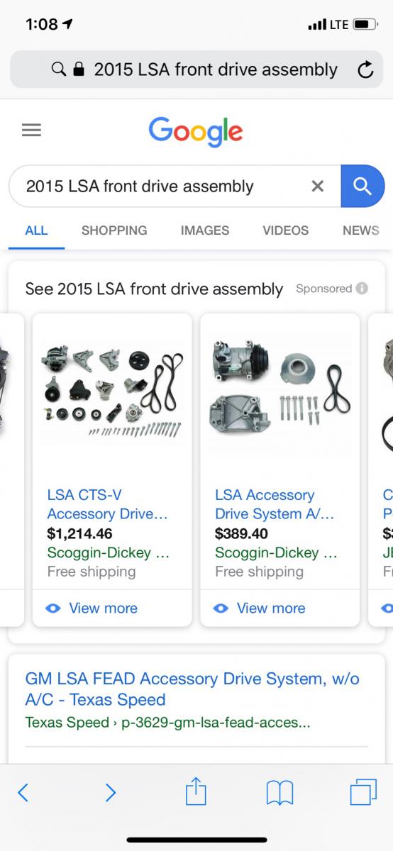 Front Drive assembly 2015 LSA GM