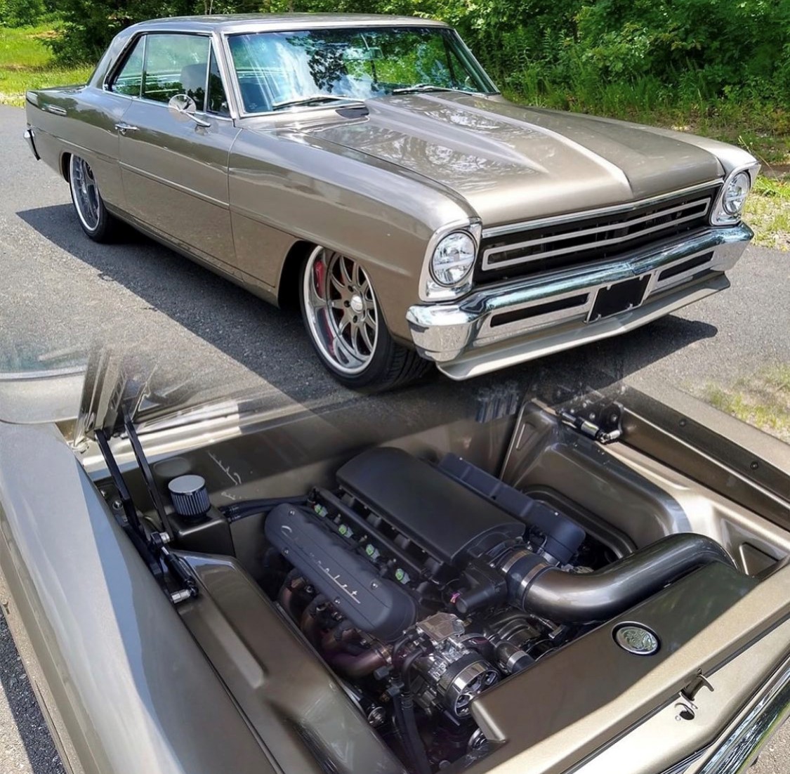 Rusty Wallace's 66 Nova on Boze Traction Wheels