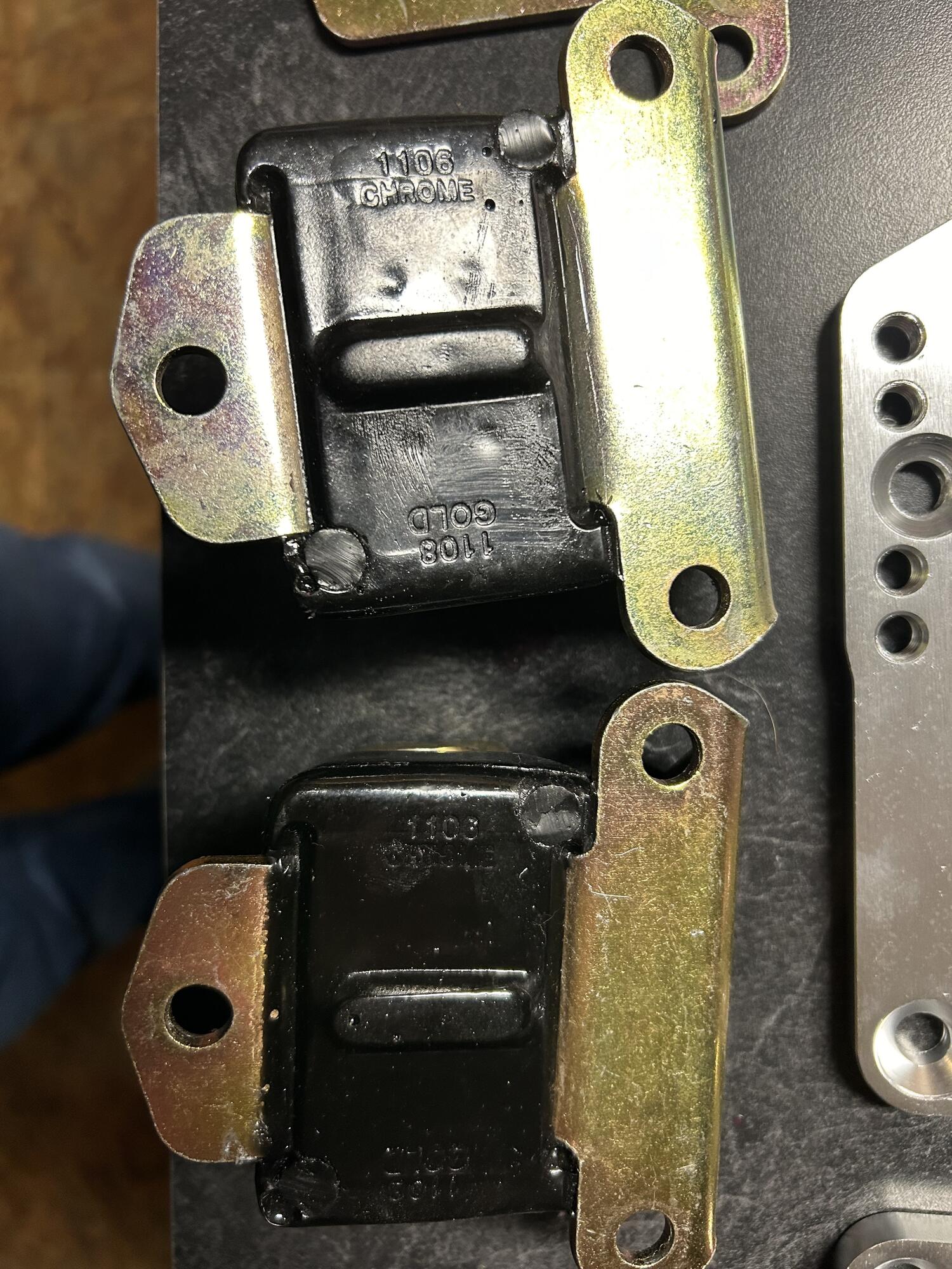 LS swap motor mount plates w/ Energy motor mounts
