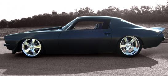 1972 Camaro with 19X8 & 20X12 Polished bonspeed HUNTINGTON Wheels